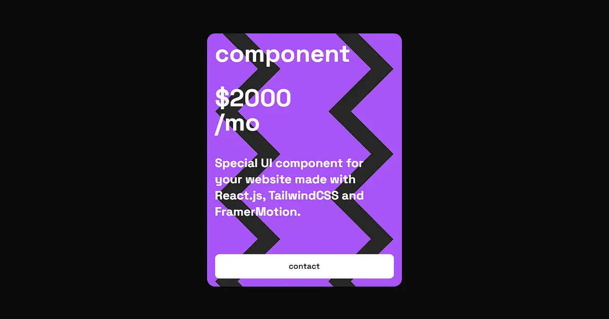 Animated Pricing Component Animated Pricing Component